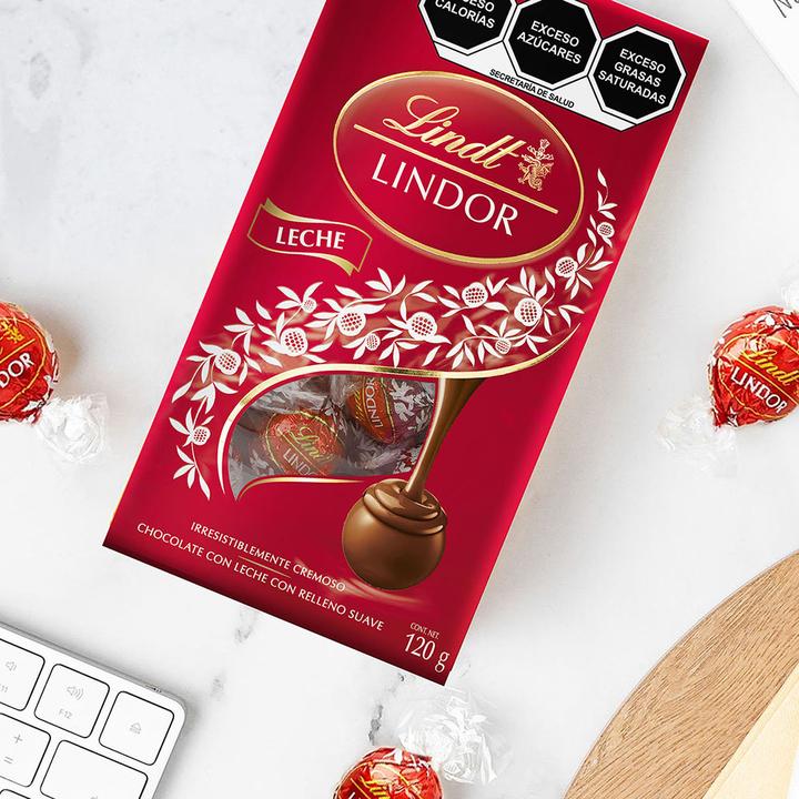 Lindt Chocolate Relleno Lindor Leche 120 g - H-E-B México