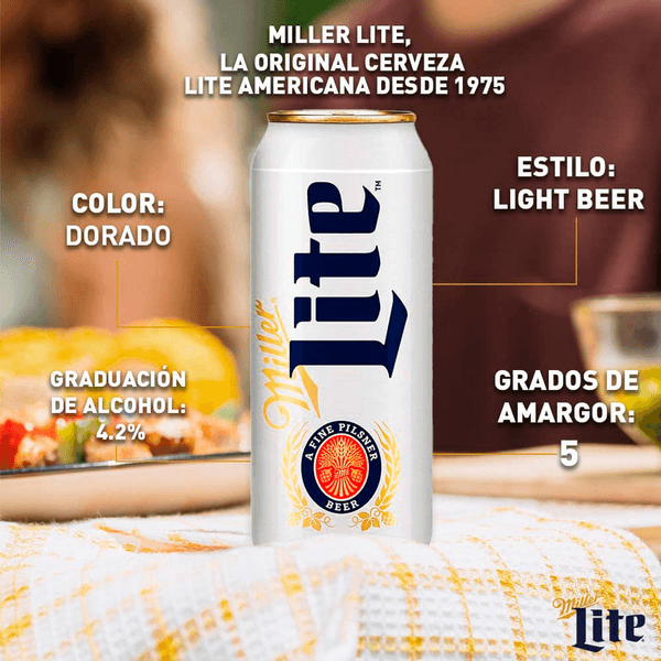 Miller Lite Cerveza Light Lata 710 Ml - H-E-B México
