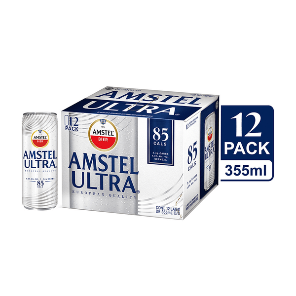 Amstel Cerveza Ultra 12 Pack Lata 355 Ml - Mi Tienda del Ahorro