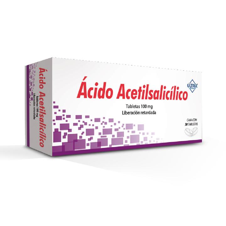 Ultra Lab a Acetilsalicílico 100mg Cja/B 30t 30 Pz - H-E-B México