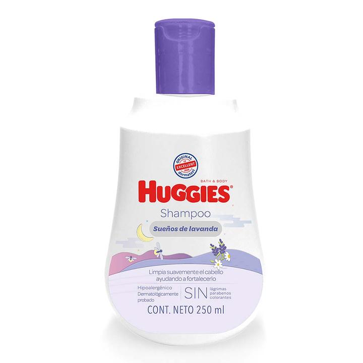 Shampoo para Bebé Huggies Sueños de Lavanda Hipoalergénico 250 ml - H-E ...