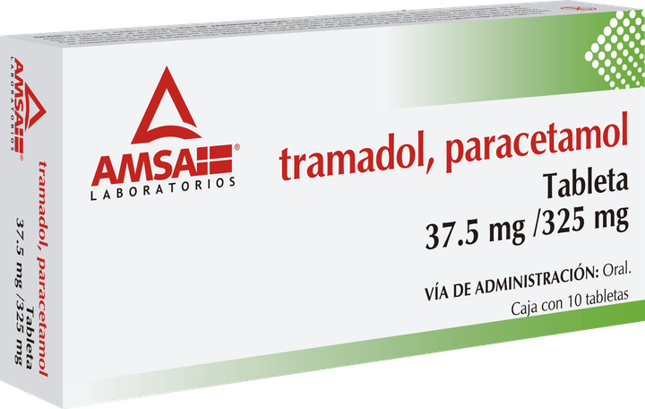 Amsa Tramadol Paracetamol 37.5 325mg 10 Tab 10 Pz - H-E-B México
