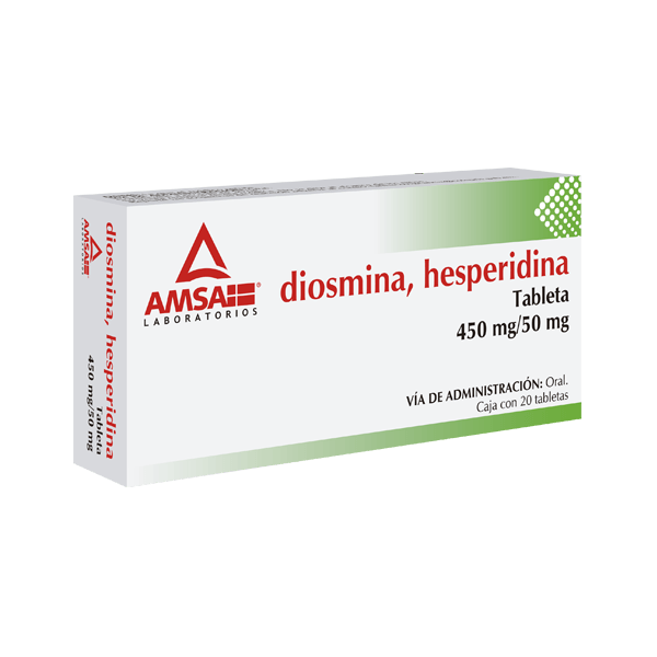 Amsa Diosmina/ Hesperidina 450 Mg/ 50 Mg 20 Tab Ge - H-E-B México
