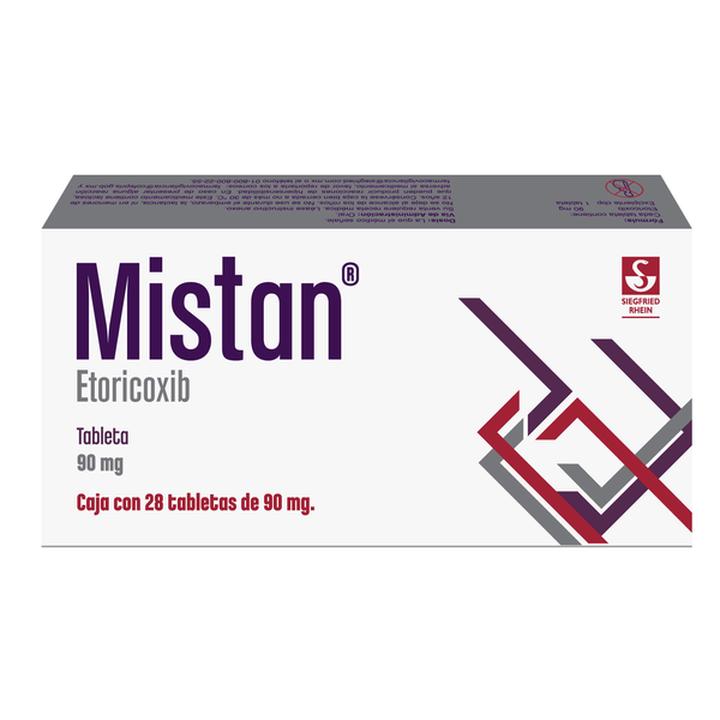 Mistan Etoricoxib 90 mg 28 Tabletas - H-E-B México