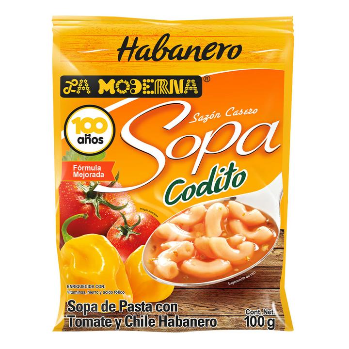 la Moderna Sopa Codo Habanero 100 g - H-E-B México
