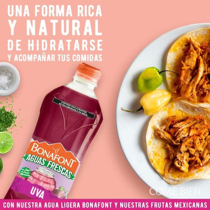 Bonafont Aguas Frescas Uva 1 L - H-E-B México