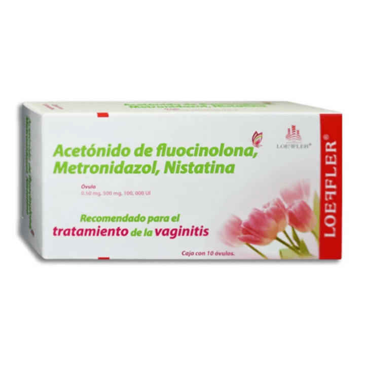 Acetónido de Fluocinolona Metronidazol y Nistatina Caja 10 Óvulos - H-E ...