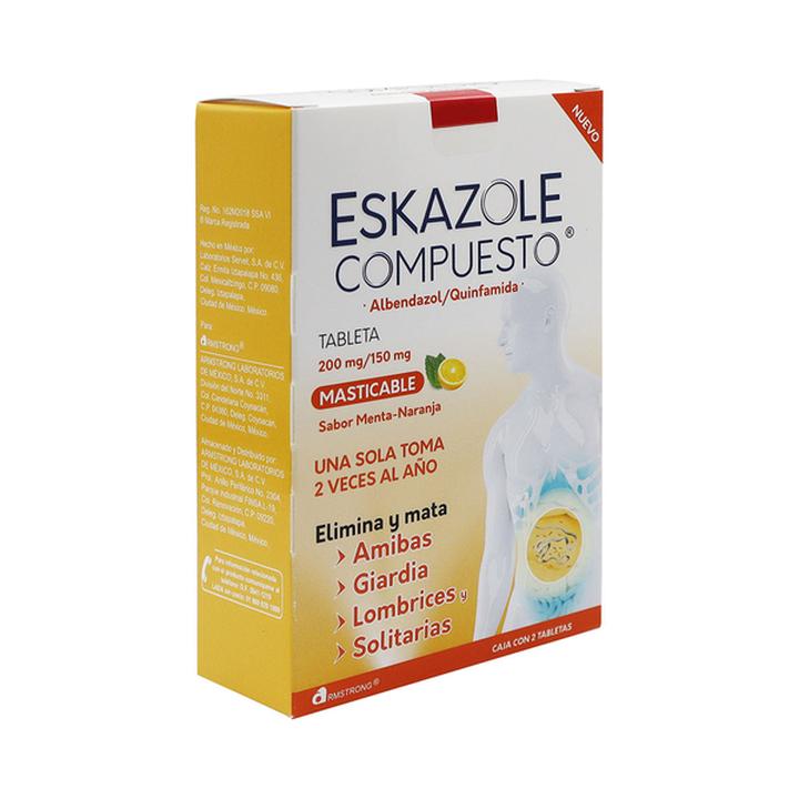 Armstrong Eskazole Compuesto Tabletas Masticable 2 - H-E-B México
