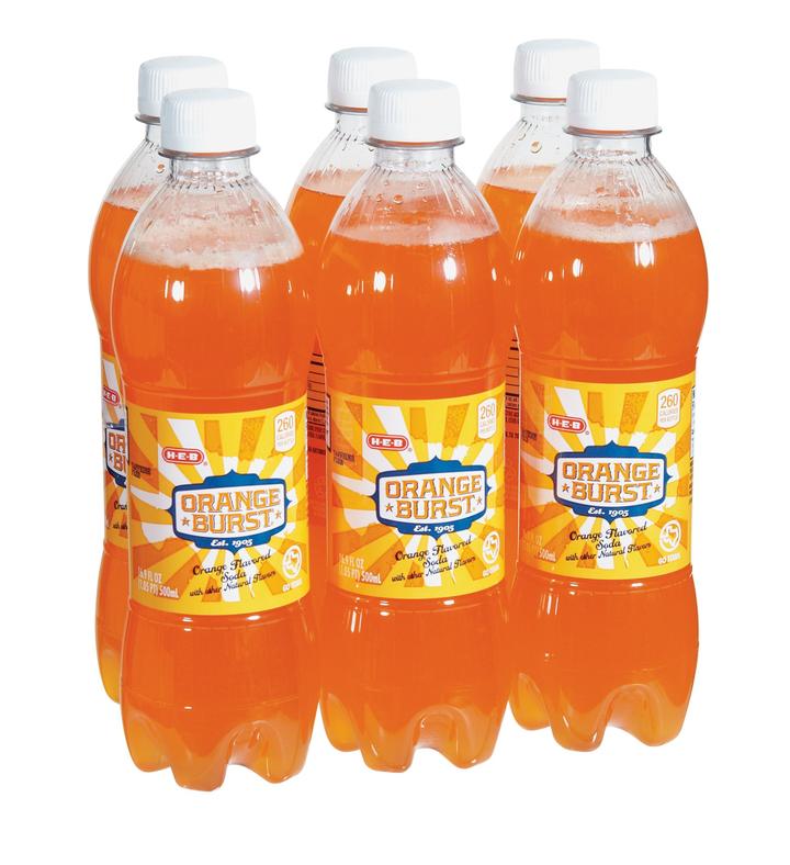 HEB Refresco Orange Burst 6 Pack 500ml 1 pz - H-E-B México