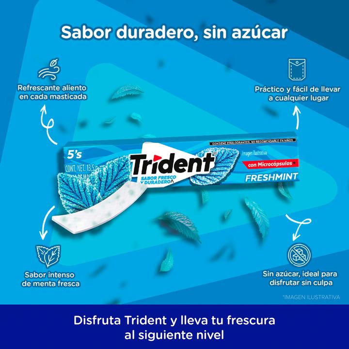 Trident Goma de Mascar Freshmint 1 Pz - H-E-B México