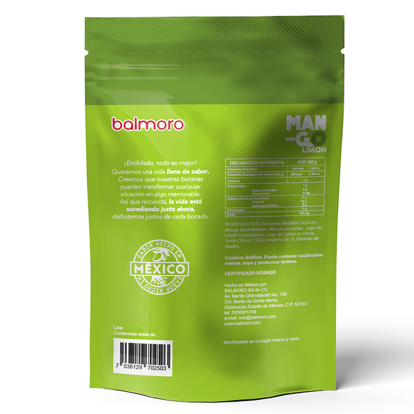 Balmoro Mango Deshidratado Enchilado Limón 250 g - Mi Tienda del Ahorro