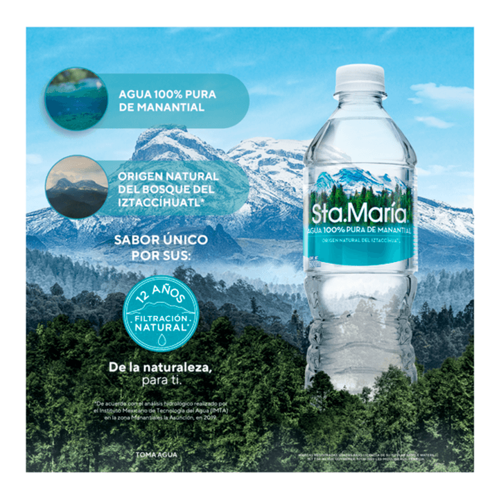 Santa Maria Agua Natural 8 Pack 500ml 1 Pz - H-E-B México