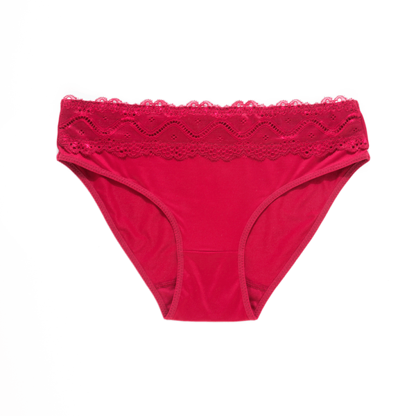 Berlei Bikini Microfibra Encaje Vino T-Gde M.71486 - H-E-B México