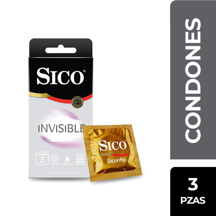 Sico Condones Invisible con 3 pz - Mi Tienda del Ahorro