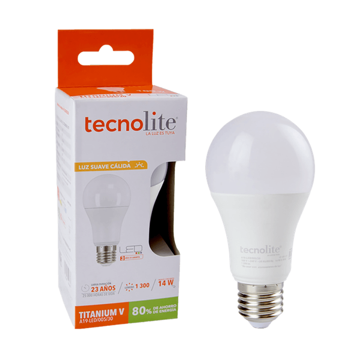 Tecnolite Foco Titanium V Luz Calida 1 pz - H-E-B México