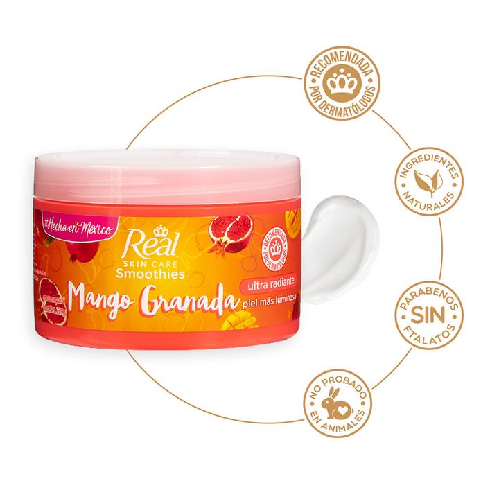 Real Crema Corporal Smoothies Mango Granada 220 g - H-E-B México