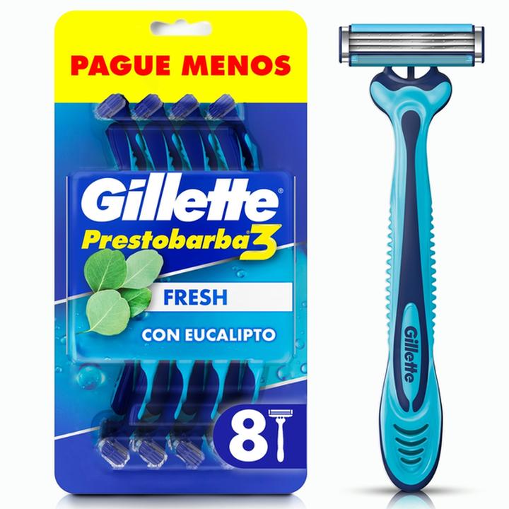 Gillette Rastrillo Desechable Prestobarba 3 Cool 8 - H-E-B México