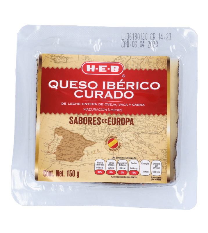 HEB Queso Ibérico Curado 150 pz - H-E-B México