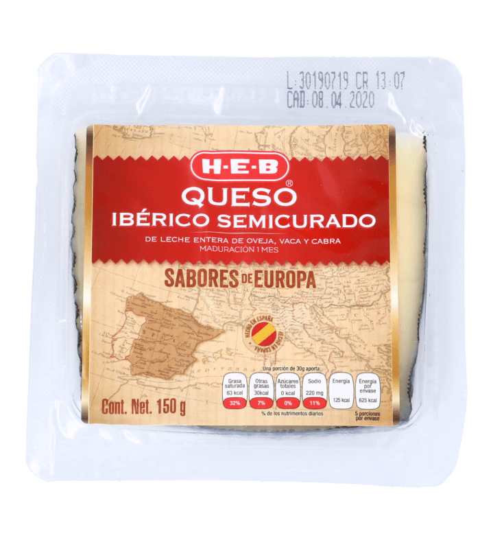 HEB Queso Ibérico Semicurado 150 pz - H-E-B México