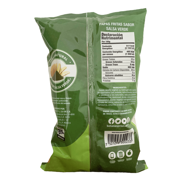 Provi Papas Salsa Verde 90 g - H-E-B México