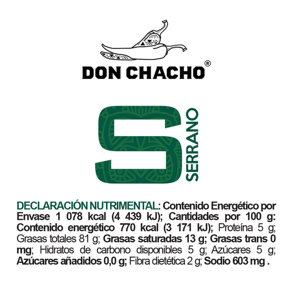 Don Chacho Chile Serrano Chicharrón Frasco 140 g - H-E-B México