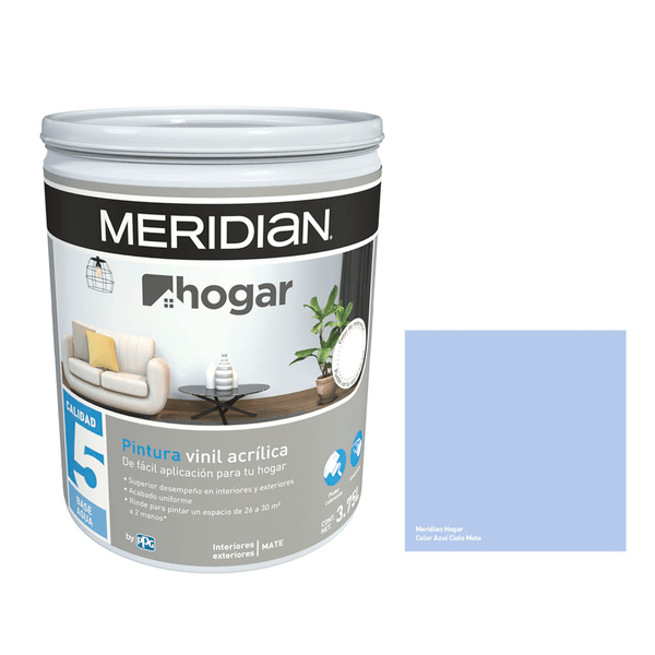 Meridian Pintura Vinil Acrílica Hogar Calidad 5 1 - H-E-B México