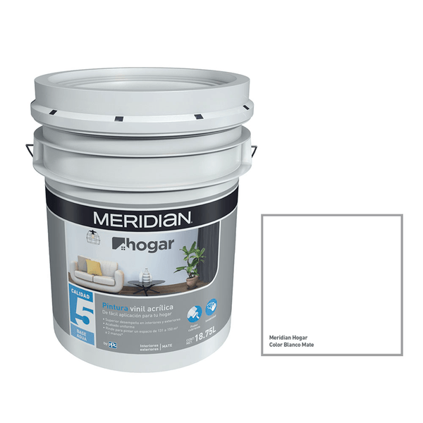 Meridian Pintura Vinil Acrilíca Hogar Calidad 5 1 - Mi Tienda del Ahorro