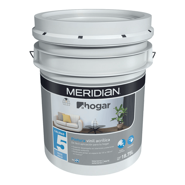 Meridian Pintura Vinil Acrilíca Hogar Calidad 5 1 - H-E-B México