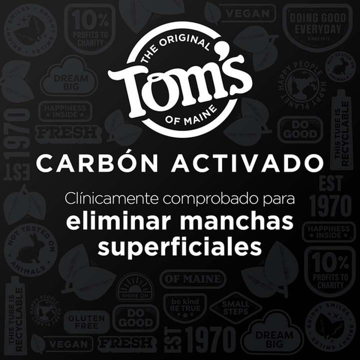 Pasta Dental Tom's of Maine Carbón Activado con Fluor 113 g - Mi Tienda ...