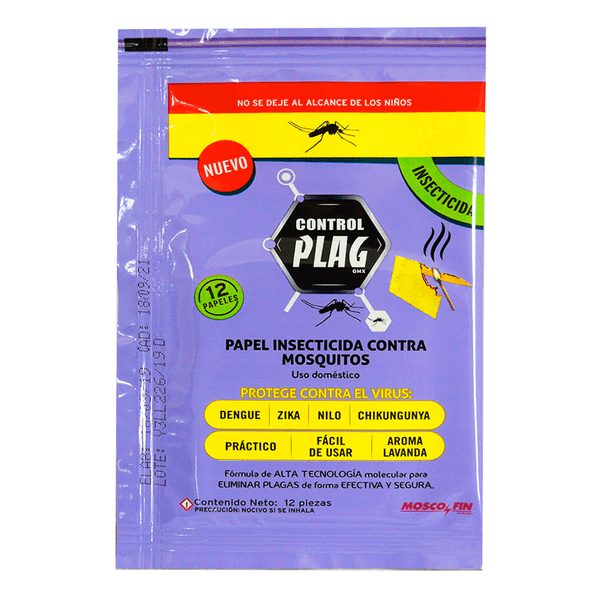 Insecticida Control Plag Papel Contra Mosquitos con 12 pz - H-E-B México