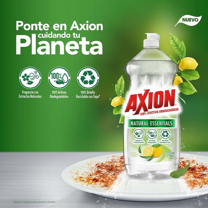 Palmolive Axion Lavatrastes Líquido Natural Essentials 1.1 L - H-E-B México