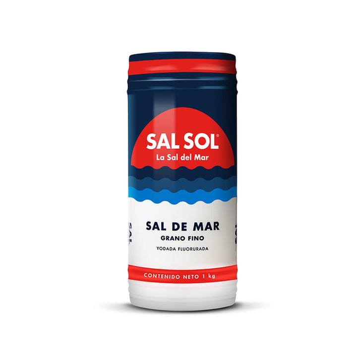 Sal Sol de Mar Grano Fino Bote Yodado Fluorurada 1 kg - H-E-B México