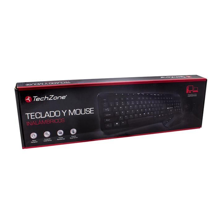 Techzone Teclado Y Mouse Inalambricos Standard Nan - H-E-B México