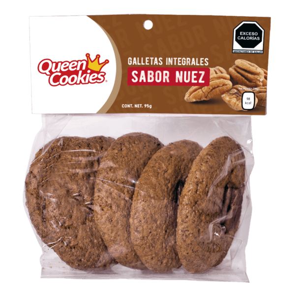 Queen Cookies Galletas Integrales Sabor Nuez 95 g - H-E-B México