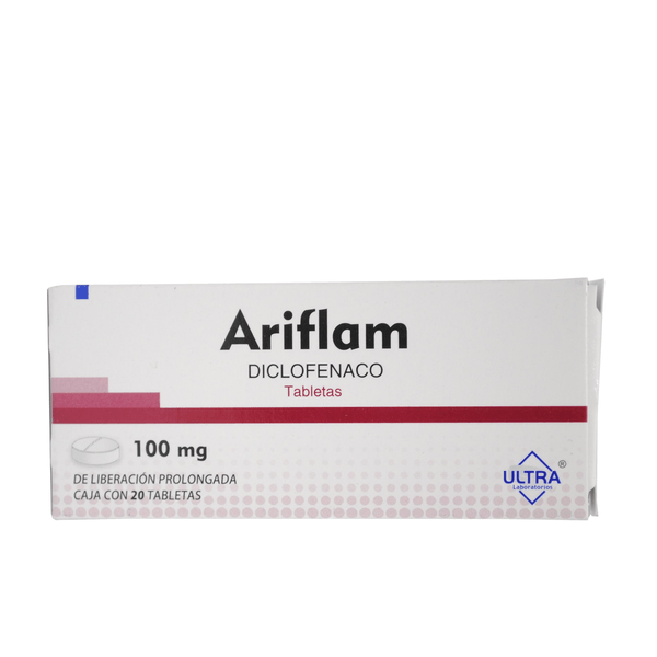 Ultra Lab Ariflam 100mg 20 Tab Diclofenaco Gen 20 - H-E-B México