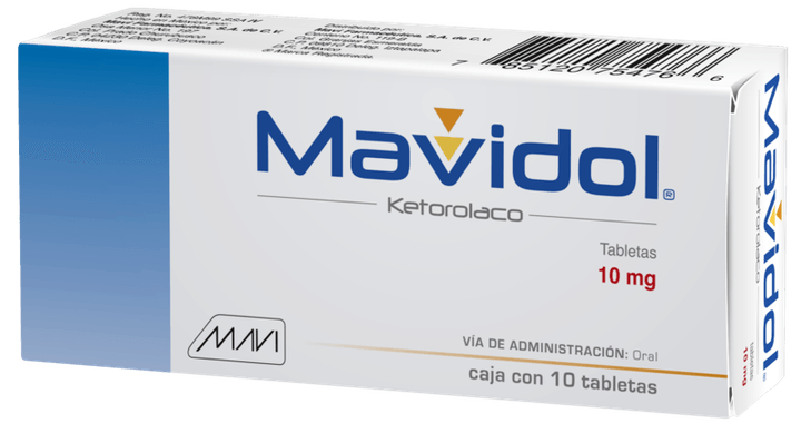 Sevi Mavidol 10mg 10 Tab Ketorolaco Gen 10 Pz - H-E-B México