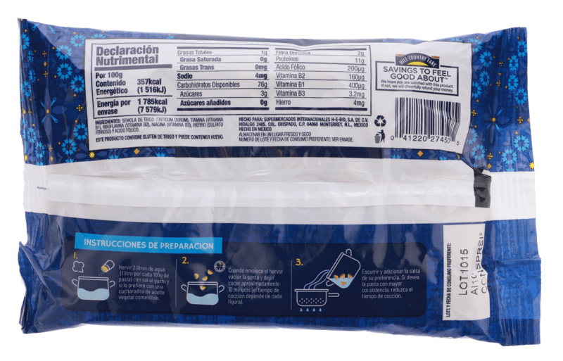 HCF Pasta Caracol Mediano 200 g - H-E-B México