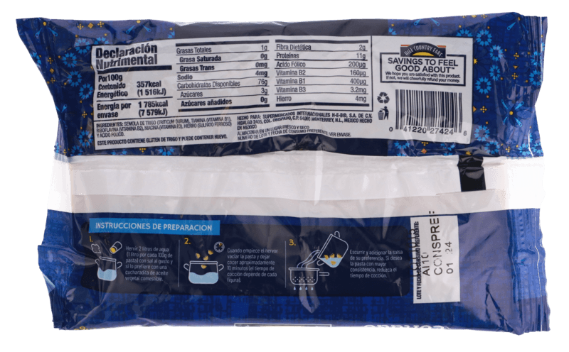 HCF Pasta Fideo Cortado 200 g - Mi Tienda del Ahorro