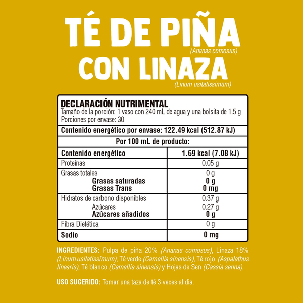 HEB Té de Mezcla Herbal Piña con Linaza 1 Cj - H-E-B México