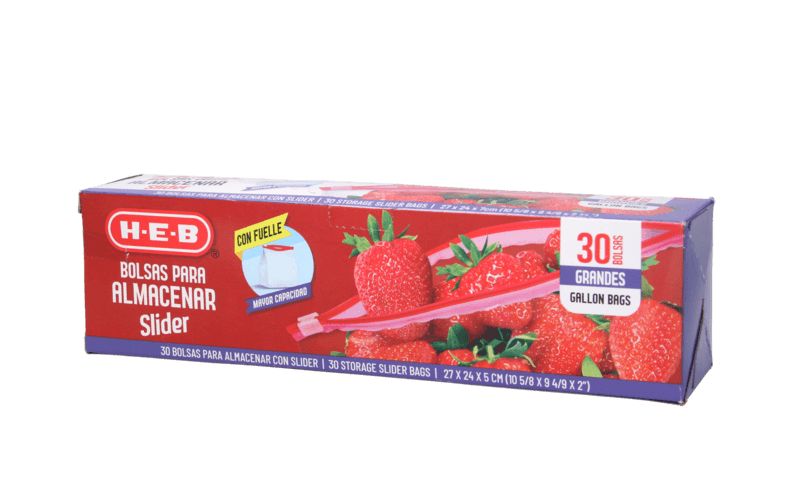 HEB Bolsas Para Almacenar Slider Grande 30 pz - H-E-B México