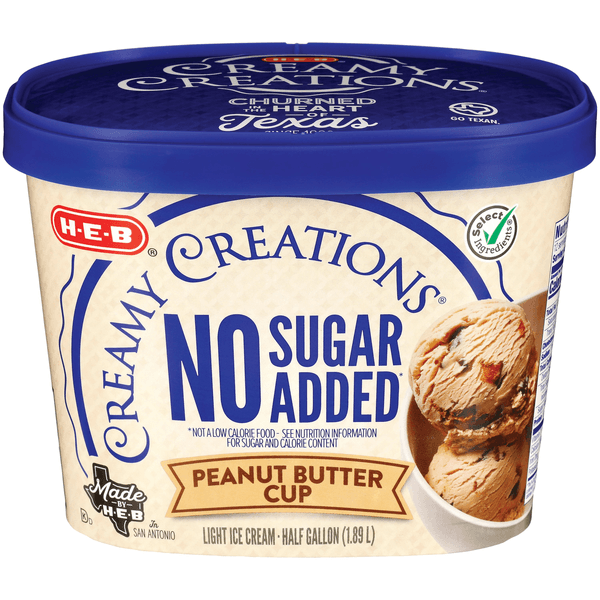 HEB Helado Sin Azucar Sabor Crema de Cacahuate 1.8 L - H-E-B México