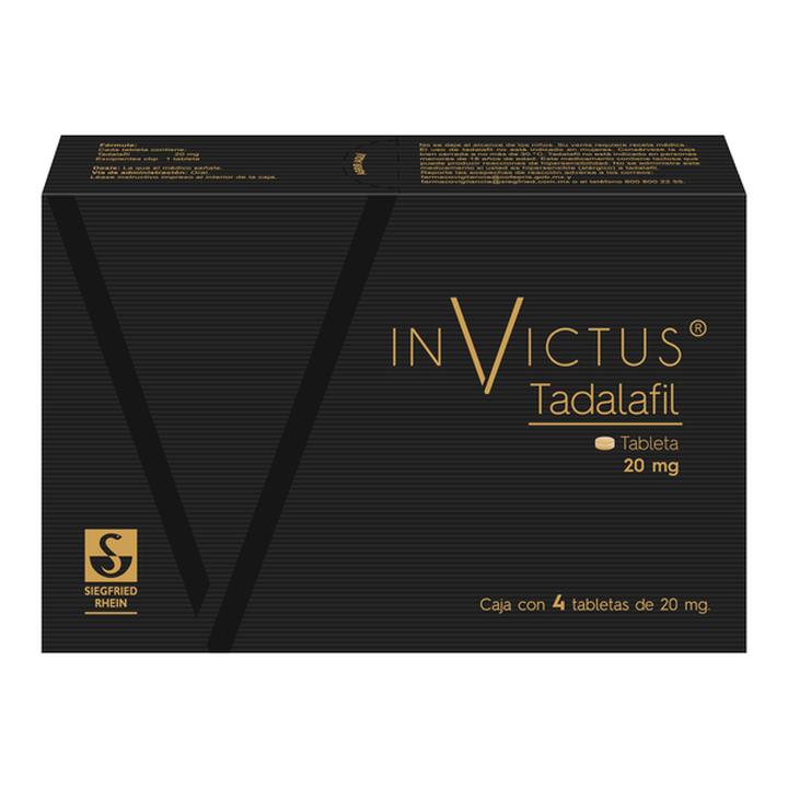 Invictus Tadalafil 20 mg 4 Tabletas - H-E-B México