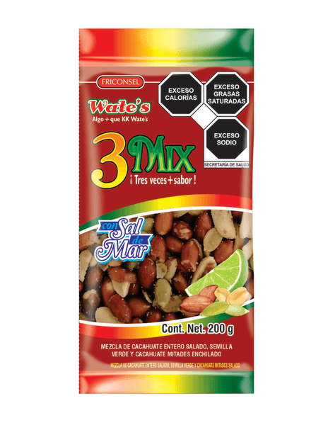 Wates Surtido de Cacahuates Y Semillas 3 Mix 200 G - H-E-B México