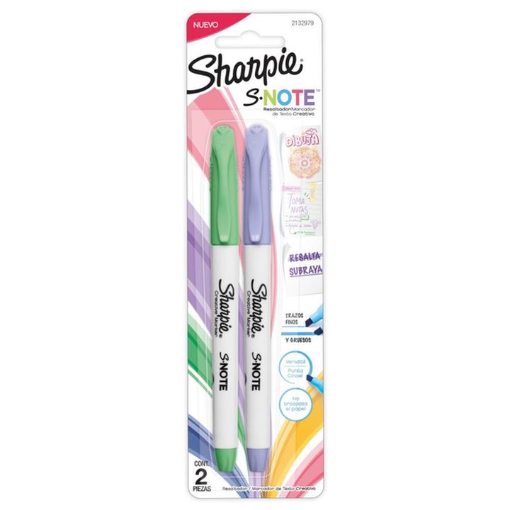 Sharpie Resaltador S.Note Doble Punta 2 Pz - H-E-B México
