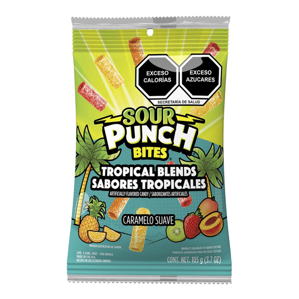 Sour Punch Bites Sabores Frutas Tropicales 105g Bi - H-E-B México