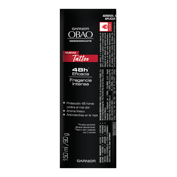 Obao Desodorante Tattoo 150 Ml - Mi Tienda del Ahorro
