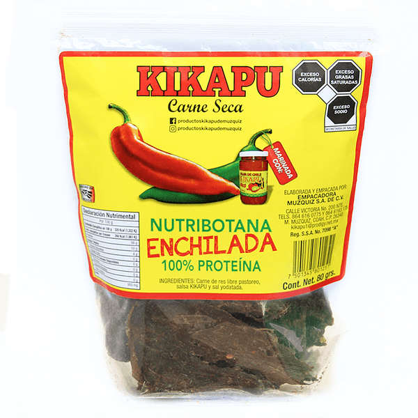 Kikapu Carne Seca de Res Enchilada 80 g - H-E-B México