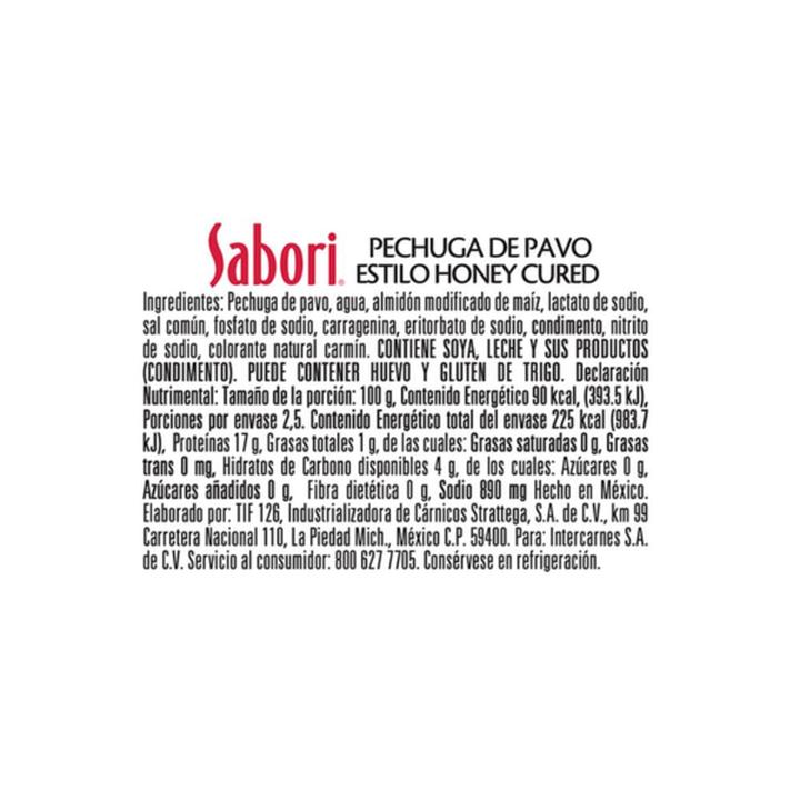 Parma Sabori Pechuga de Pavo Estilo Honey Cured 250 g - H-E-B México