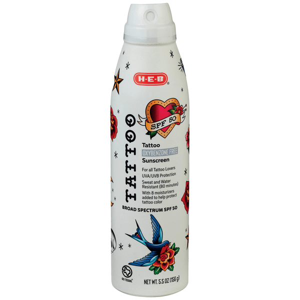 HEB Protector Solar Tattoo 50 Spray 156 g - H-E-B México
