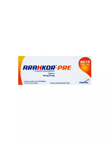 Stendhal Arahkor-Pre 60/10mg 30tab Fimasartán, Ros - H-E-B México